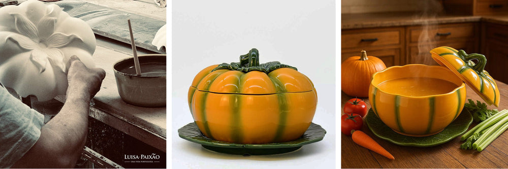 Pumpkin-shaped ceramic tableware – Luisa Paixao